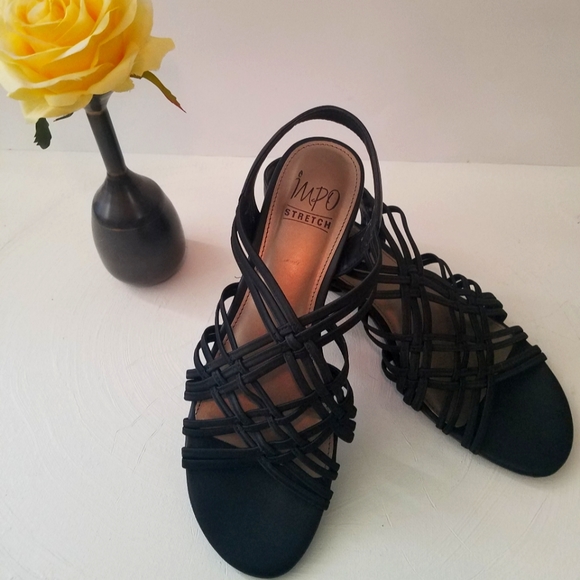 Impo | Shoes | Impo Stretch Low Wedge Sling Back Formal Heel Shoes Sz ...